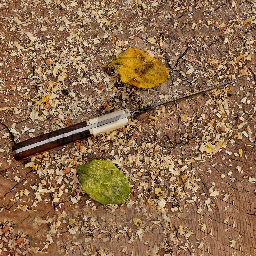 Johnny Appleseed Blade - 10” Damascus Steel Full Tang Hunting Knife ...