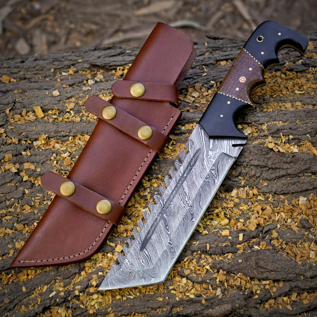 Voyager Vanguard: HANDMADE DAMASCUS Steel Hunting Tracker Fix Blade Kn ...