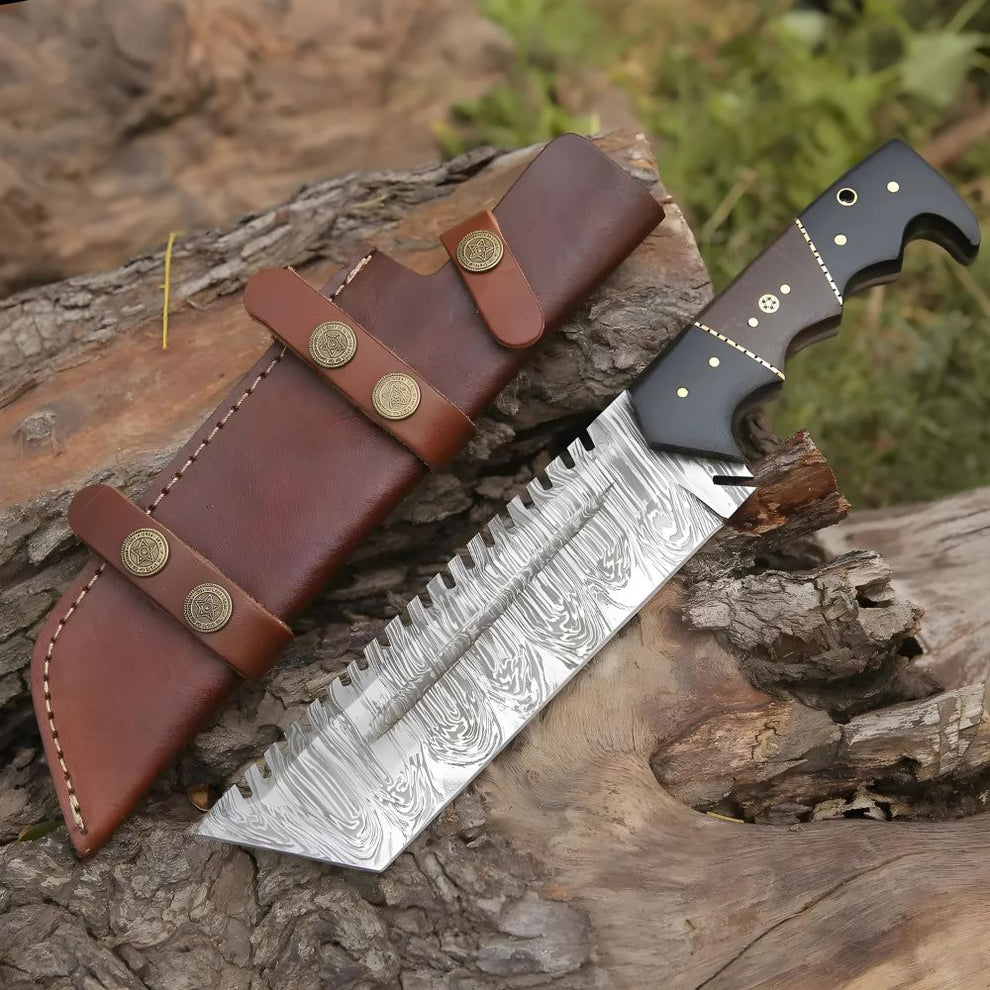 Voyager Vanguard: HANDMADE DAMASCUS Steel Hunting Tracker Fix Blade Kn ...
