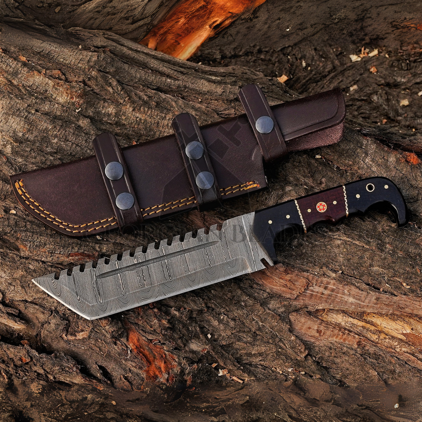 Voyager Vanguard: HANDMADE DAMASCUS Steel Hunting Tracker Fix Blade Kn ...