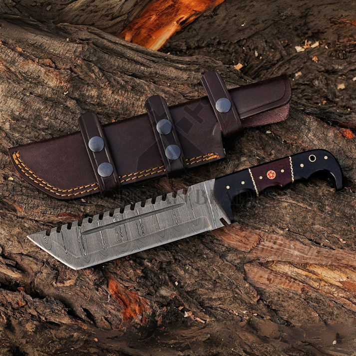 Voyager Vanguard: HANDMADE DAMASCUS Steel Hunting Tracker Fix Blade Kn ...