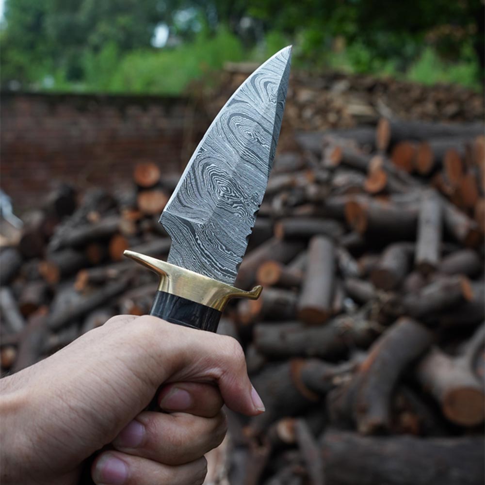 Hand Forged Drop Point Hunting Knife with Stag Horn Handle | Georgian ...